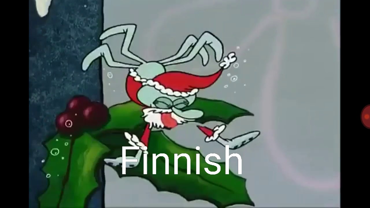 Squidward Santa Falls Off A Roof His House In 31 Different Languages ...