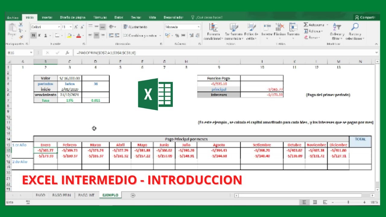 Formulas en Excel 2022 Introducción Nivel intermedio - YouTube