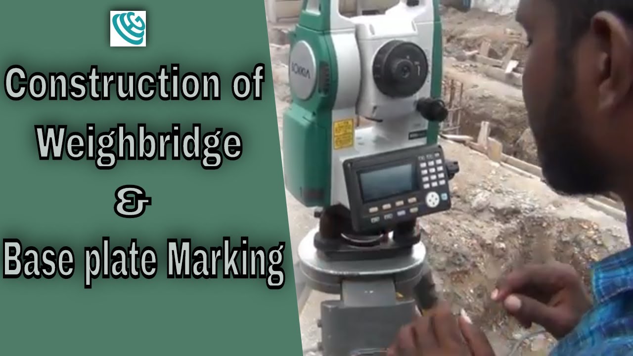 Construction of weighbridge | Base plate Marking - YouTube