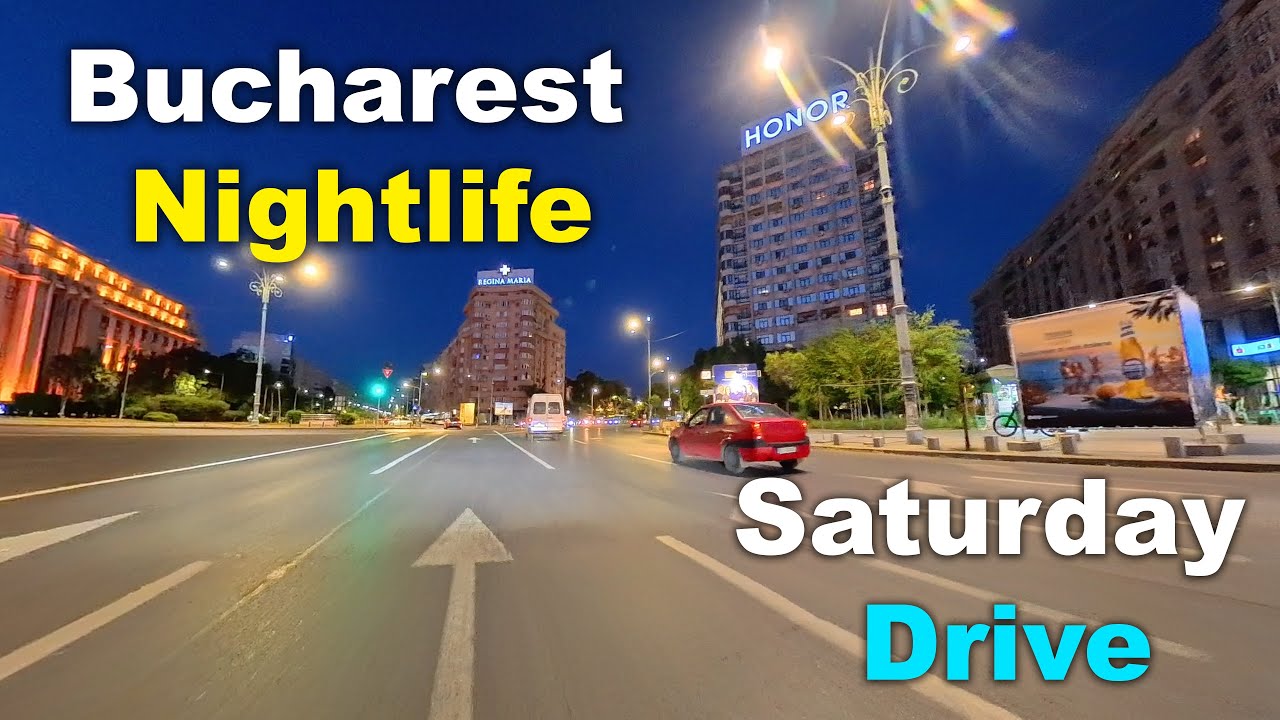 Bucharest Night Drive – Stunning City Lights & Summer Streets | July ...