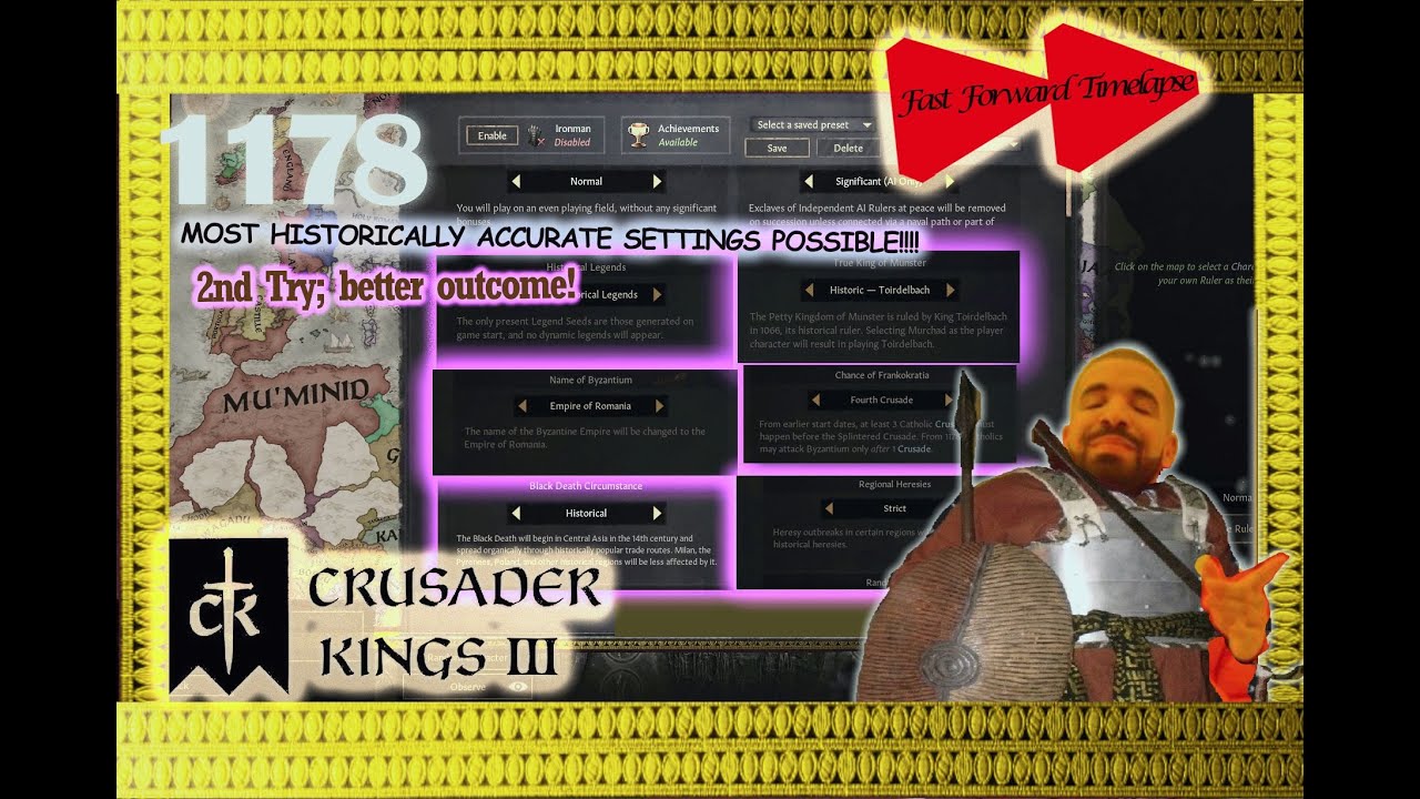 CK3 Timelapse: Realistic Settings 2 | 1178 Start Date Crusader Kings III - YouTube