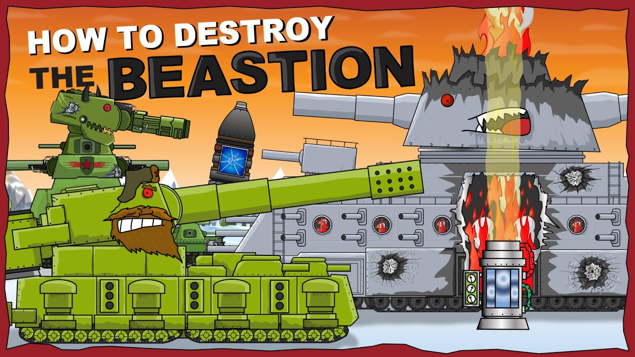 "How to destroy the Monster BEASTION?" - Cartoons about tanks - YouTube