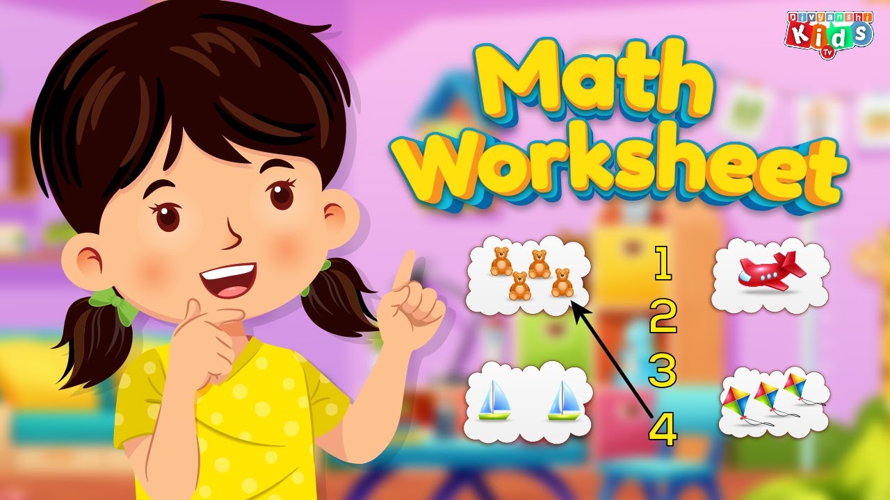 123 matching worksheets | worksheet | lkg ukg math worksheet ...
