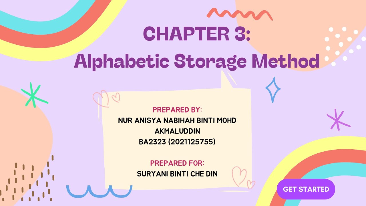 ASM501 INDIVIDUAL SHORT VIDEO PRESENTATION (CHAPTER 3 - ALPHABETIC ...