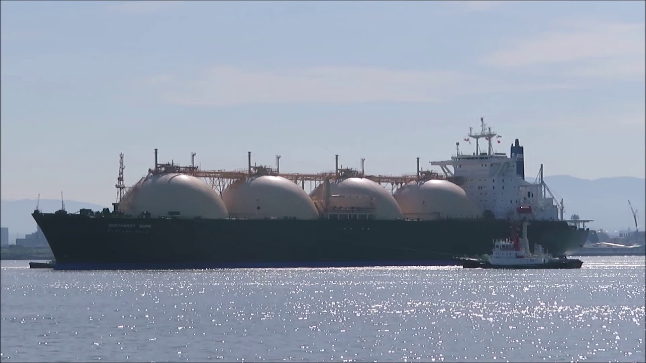 NORTHWEST SNIPE 離岸・出港 LNGタンカー(Liquefied Natural Gas Tanker ) - YouTube