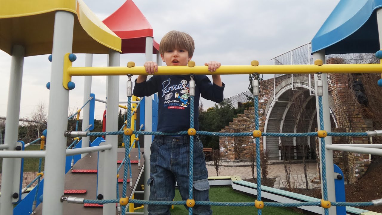 Fun at Outside Playground and an Accident on the End - YouTube