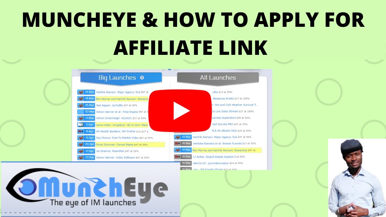 AFFILIATE MARKETING TUTORIAL | WHAT IS MUNCHEYE & HOW DO I APPLY FOR ...