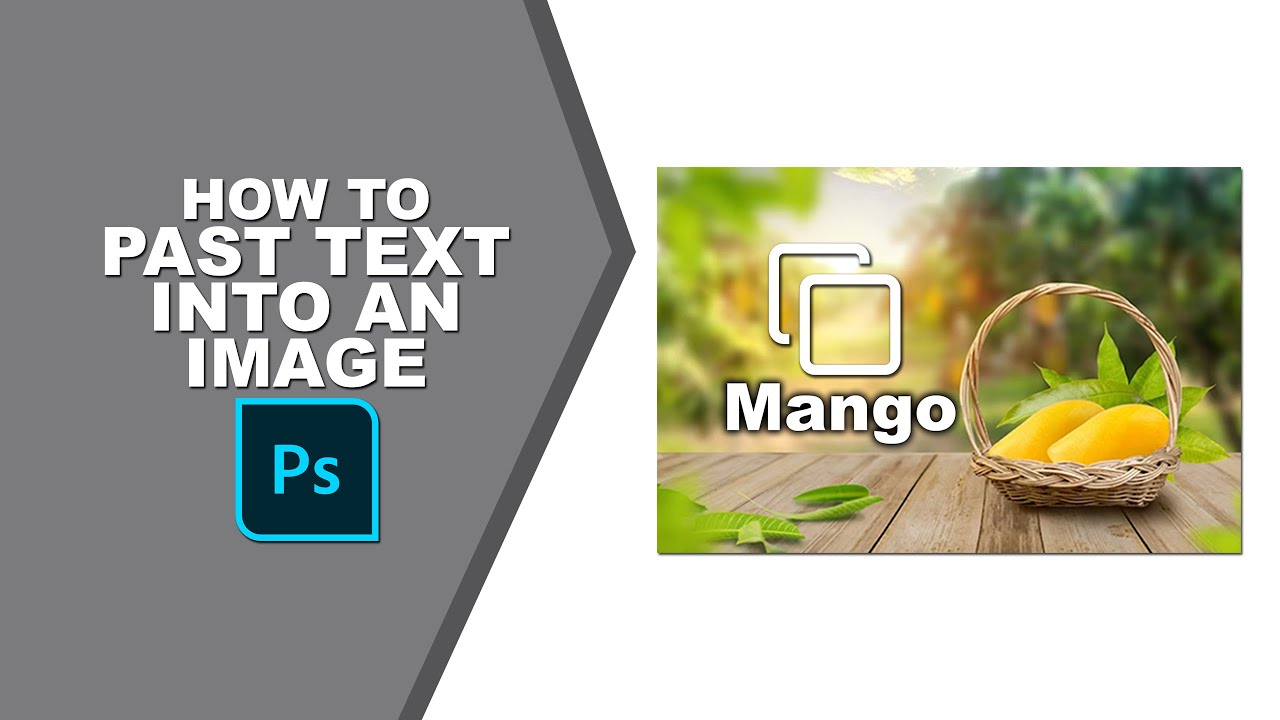 How to paste text into an image in Photoshop - YouTube
