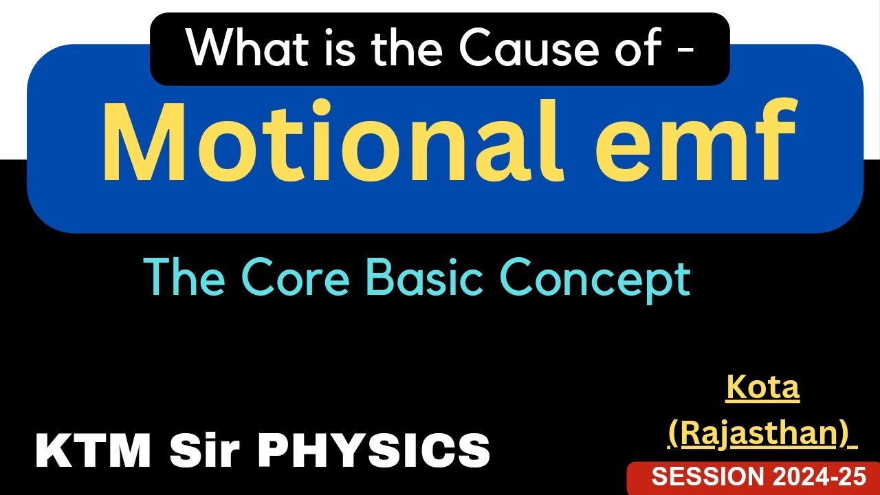 What is the Cause of Motional emf - Concept by KTM Sir - YouTube