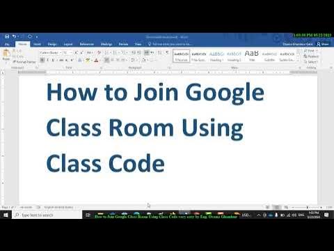 How to Join Google Class Room Using Class Code - YouTube