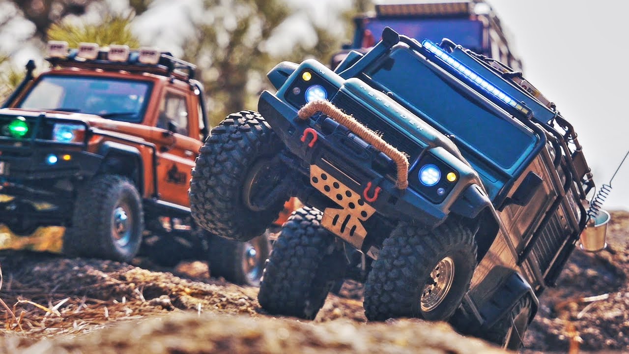 Traxxas TRX4 Defender & rc4wd LC70 mountain Adventure_# - YouTube