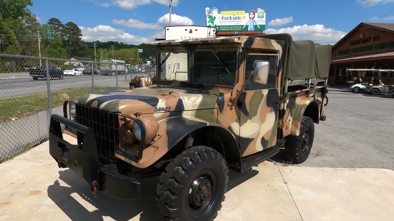 SOLD! 1951 Retro Dodge M37 Military 4x4 Pickup Truck, 3/4 Ton, 230ci ...