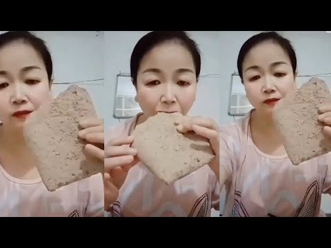 Chinese loess Crunch 🤎♡#loess #clay #crunch #mukbang #chalk #asmr # ...