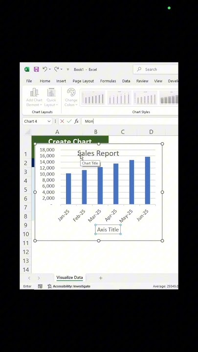 Create chart visualize data #exceltricks #excelformula - YouTube