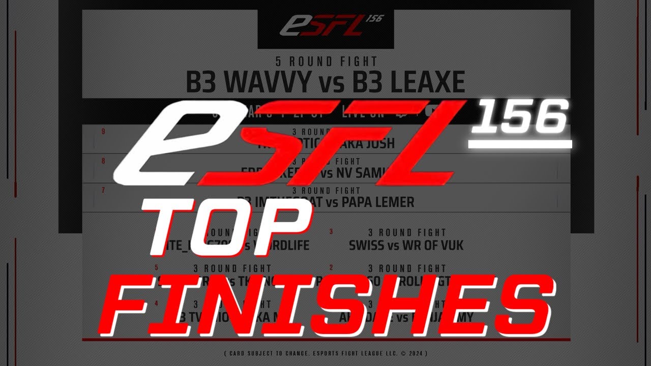 ESFL 156 | TOP FINISHES - YouTube
