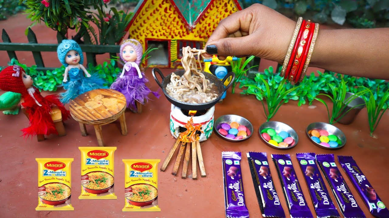 Miniature Chocolate Maggi | Miniature Cooking | Chocolate Maggi Recipe ...