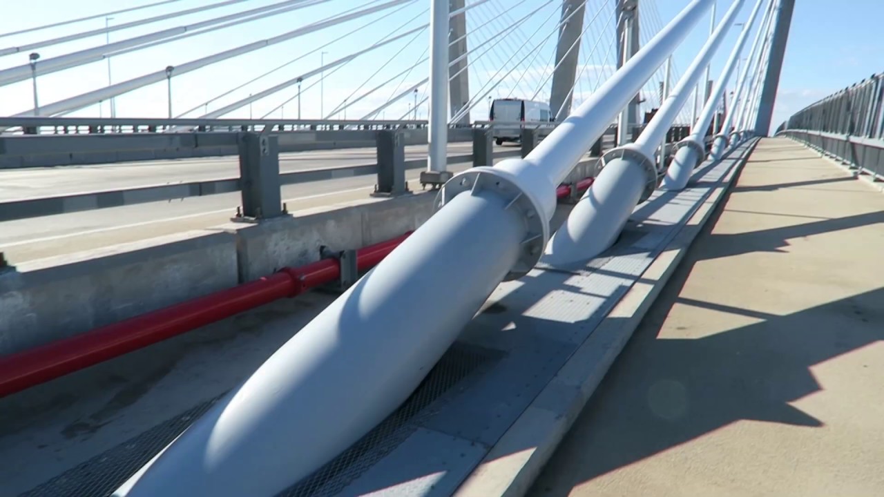 Goethals Bridge Shared-Use Pedestrian and Bike Path Opening Day - YouTube
