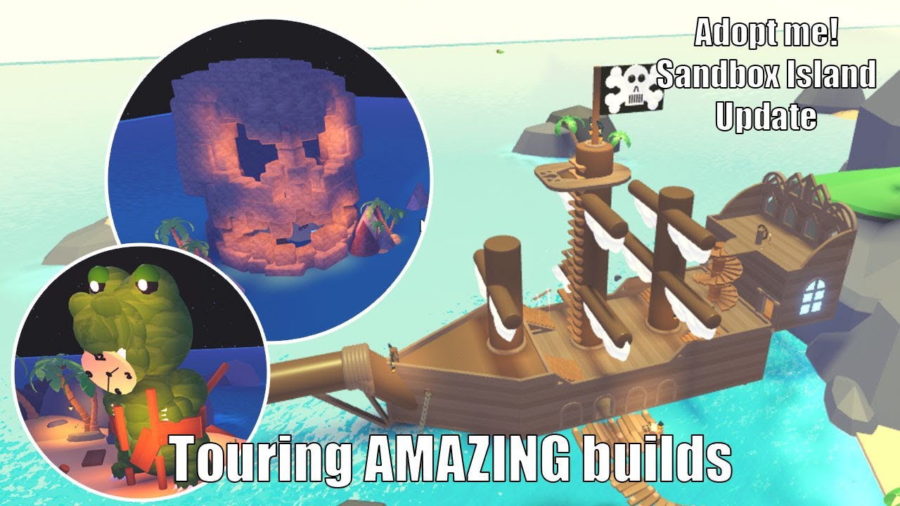 Touring this AMAZING SANDBOX ISLAND and more houses in Adopt me! Roblox ...