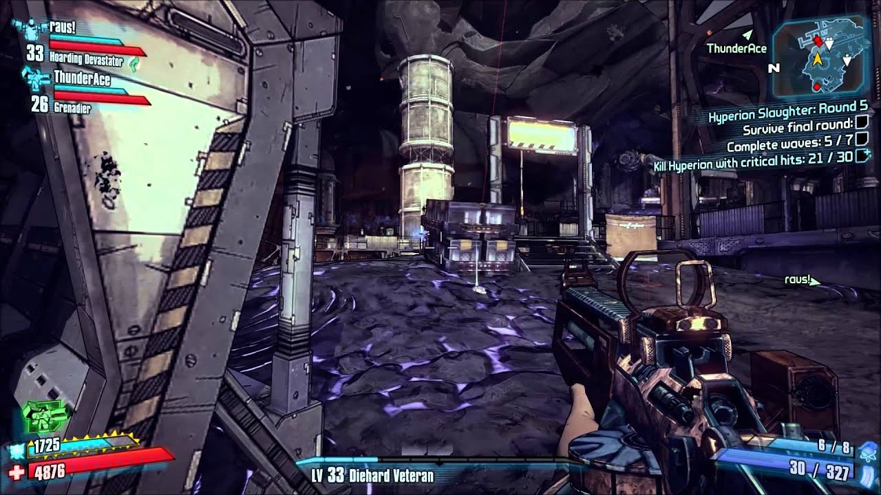 Borderlands 2 - Ore Chasm Round 5b - YouTube