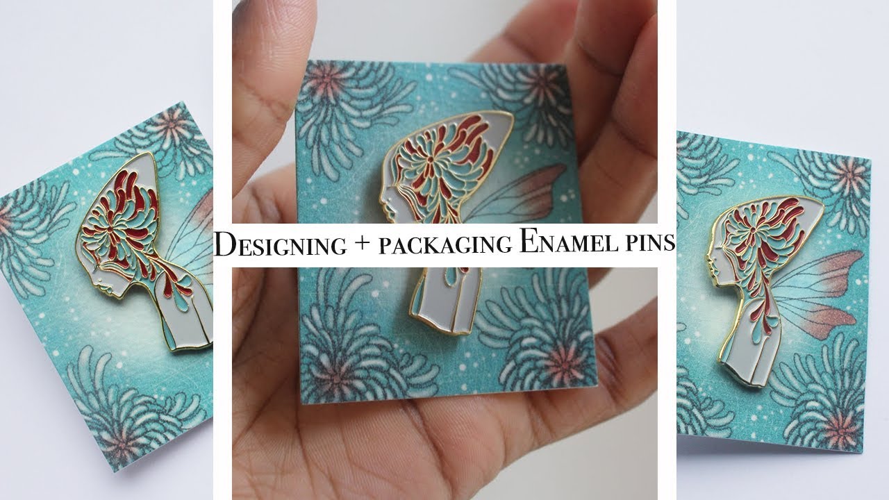 DESIGNING AND PACKAGING MY 1ST ENAMEL PIN! - YouTube