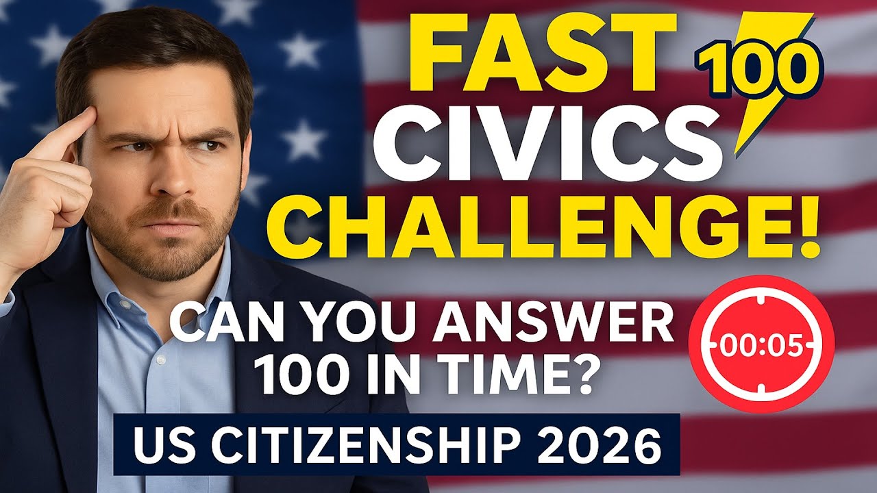 🎯 Fast Civics Test Challenge – 100 Questions for U.S. Citizenship 2025 ...