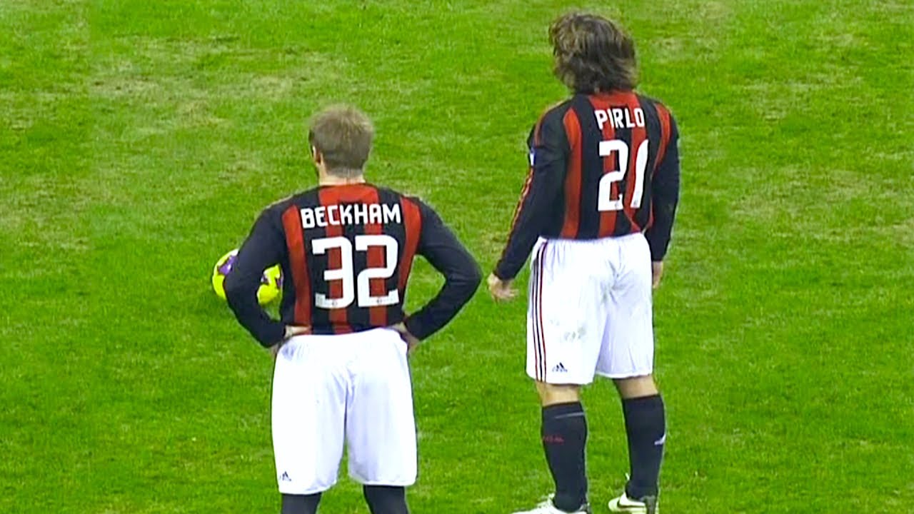 Il giorno in cui Pirlo e Beckham hanno fatto spettacolo insieme - YouTube