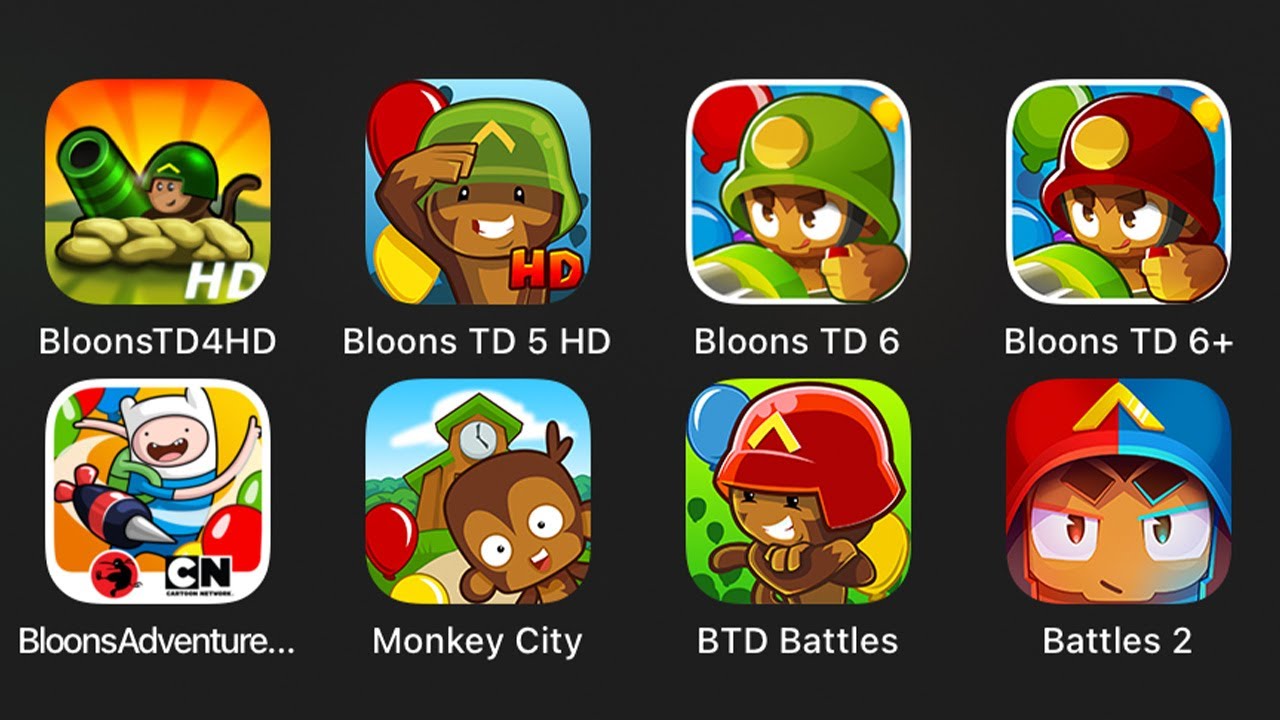 8 Bloons Tower Defense Games - Bloons TD 4-5 HD,Bloons TD 6,Adventure ...