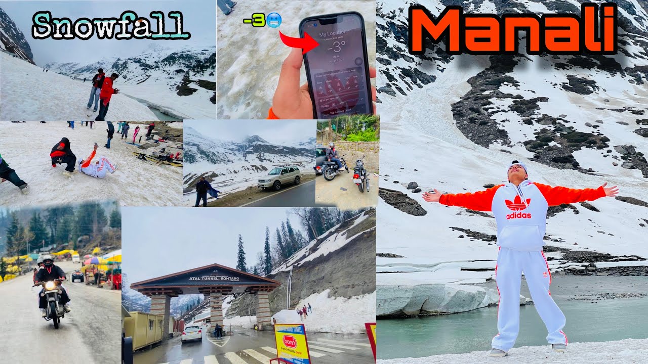 Manali trip ! Bullet ride ! Manali on snowfall ! Part -4 🏔️ - YouTube