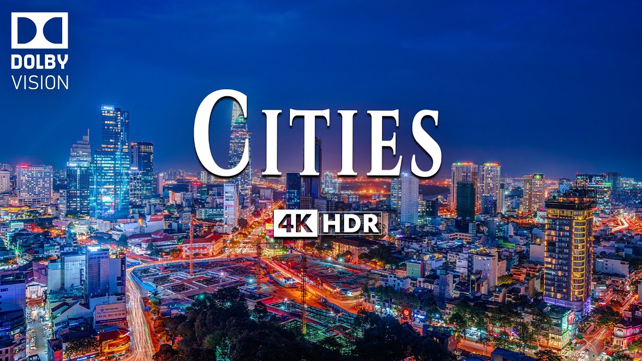 Travel Through the Screen 4K UHD | Most Beautiful Cities with Piano ...