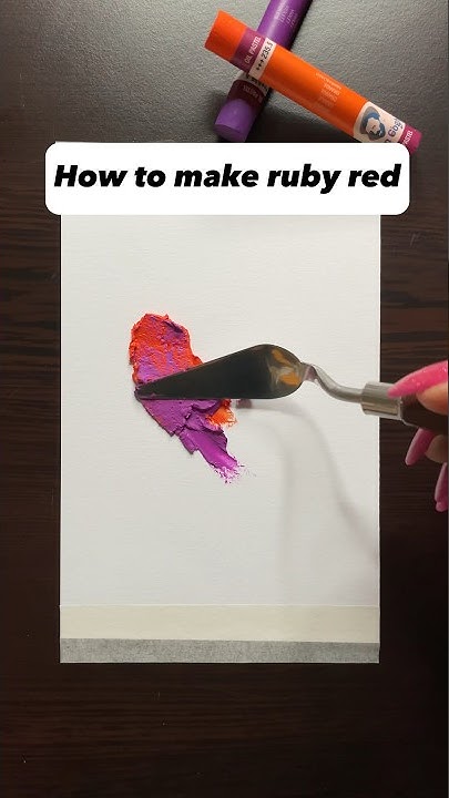 How to make ruby red | color mixing | paint mixing videos | oil pastel ...