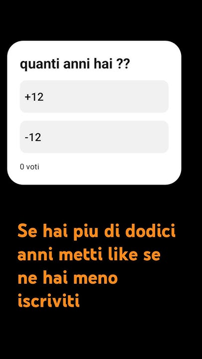 Quanti anni hai?? - YouTube