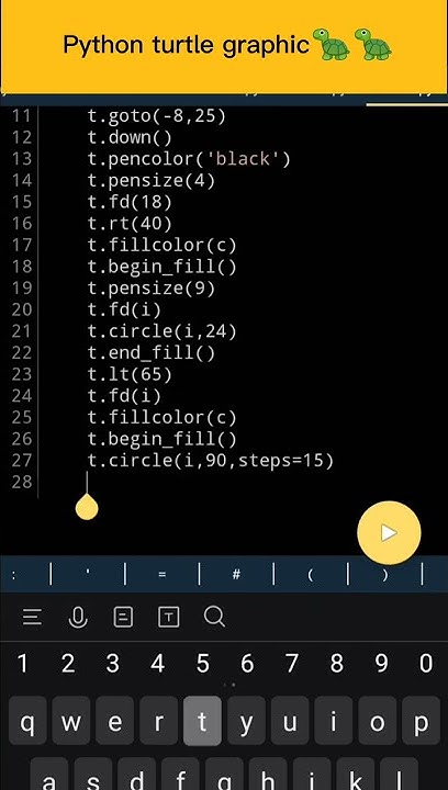 Python Turtle Graphic Designπππ₯°π₯° Python Coding Status π Shorts