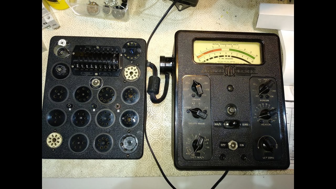 Avo Valve Tester (Two Panel) testing a 45 (Röhrenprüfgerät, Tube tester ...