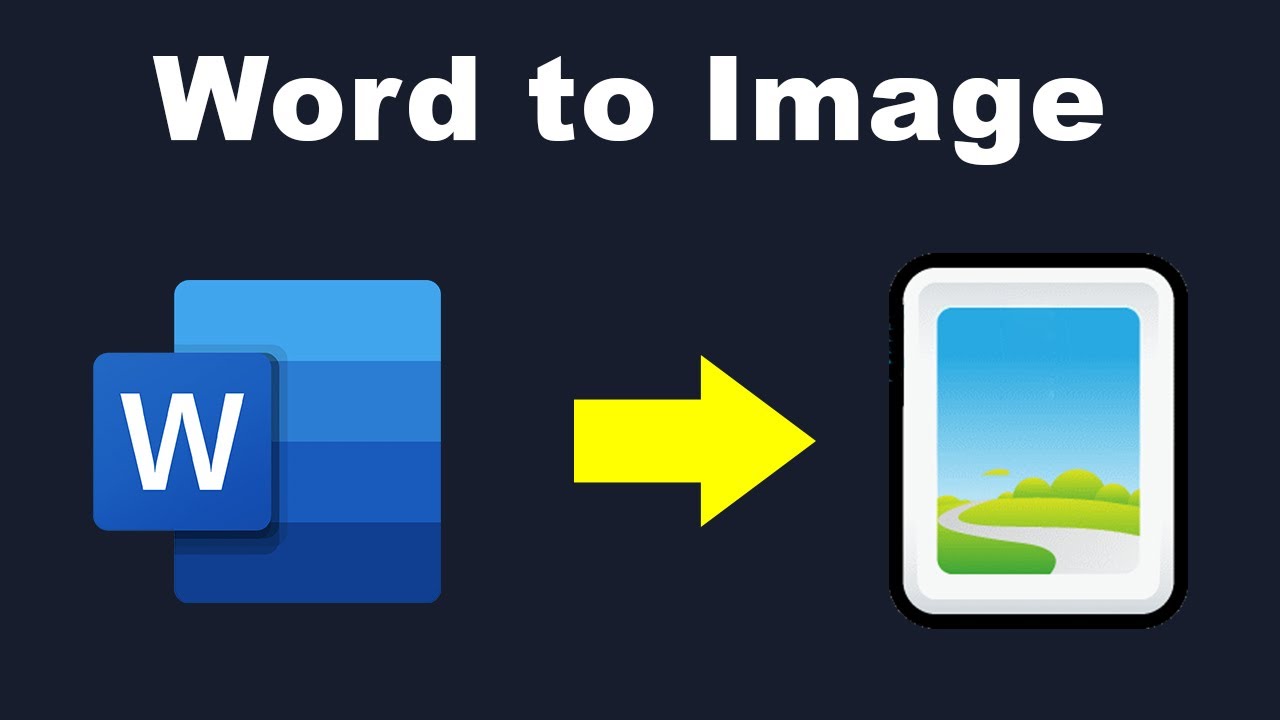 how to save a Microsoft word document as a picture 2016 - YouTube