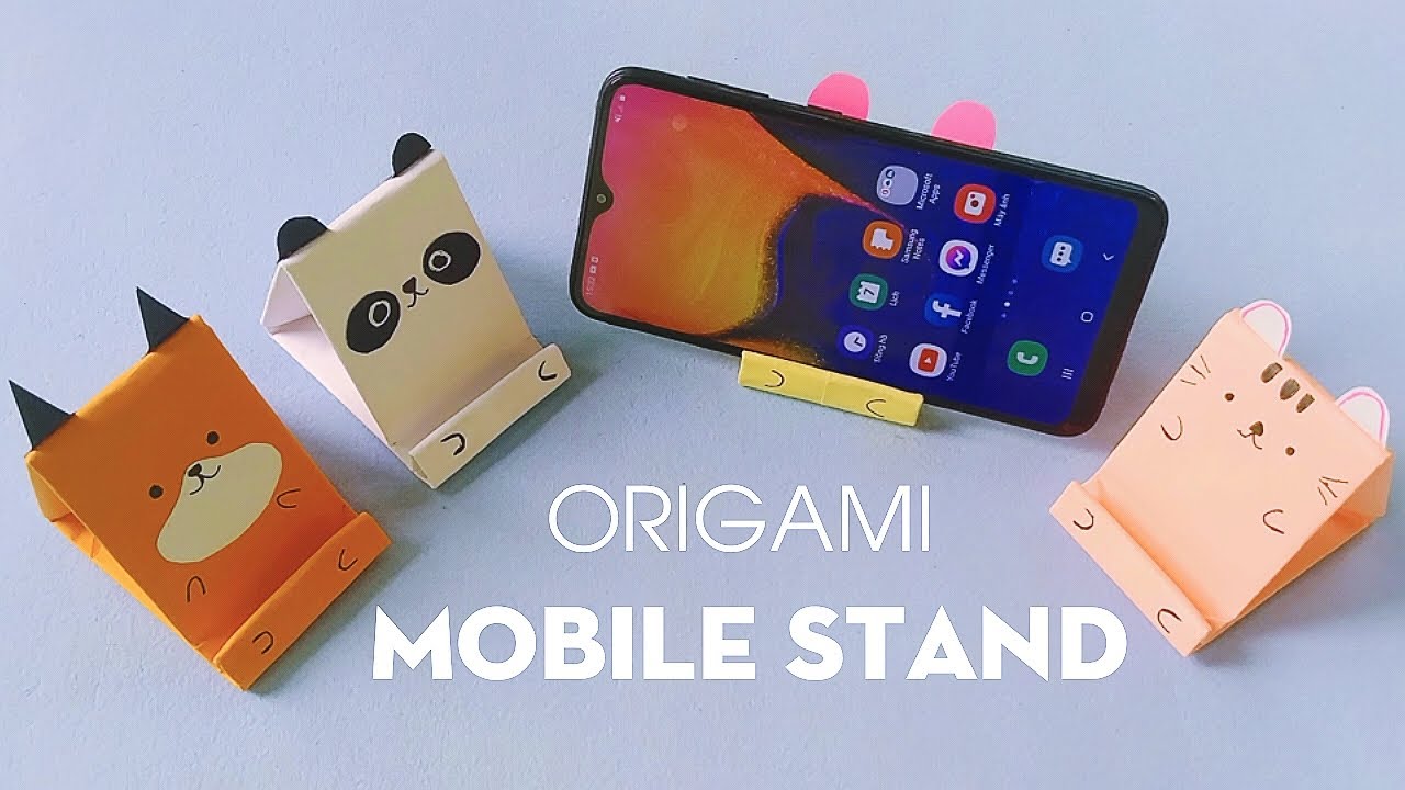 DIY IDEAS | Origami | Diy Paper Phone Stand | Origami Phone Stand - YouTube