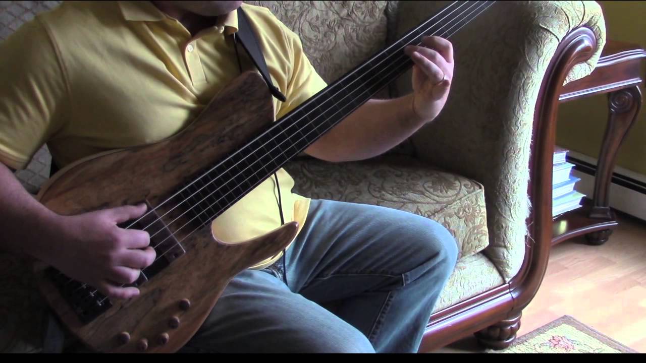 Fretless 5 string solo bass guitar - YouTube