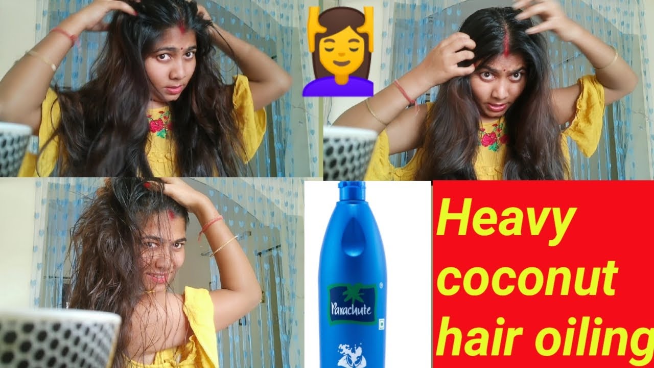 Coconut heavy hair oiling/🤗how to do full hair oiling in winter season ...