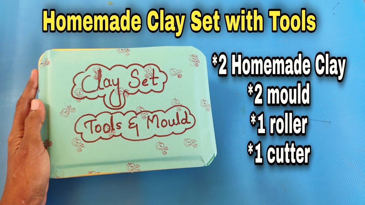 Homemade Clay Set / Homemade Clay, Tools, Mould, Cutter - YouTube