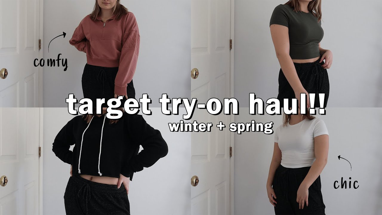 TARGET TRY-ON HAUL | 2021 winter + spring target clothing haul!! - YouTube