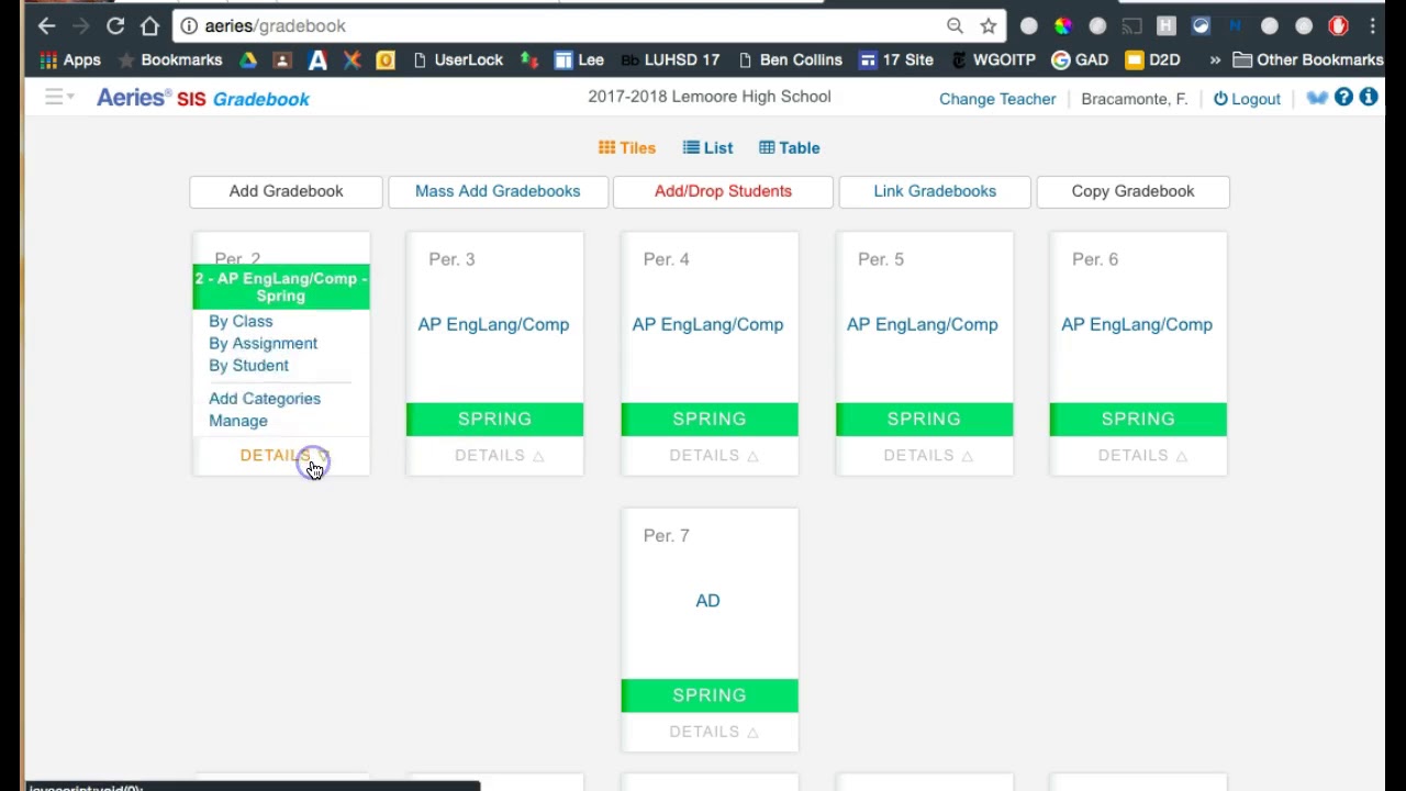 Aeries SPRING Semester Gradebook - YouTube