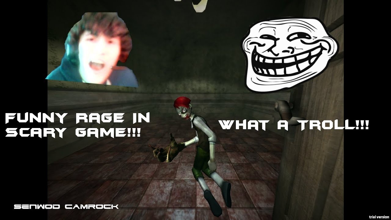 Funny Rage In Scary Game!!! - YouTube