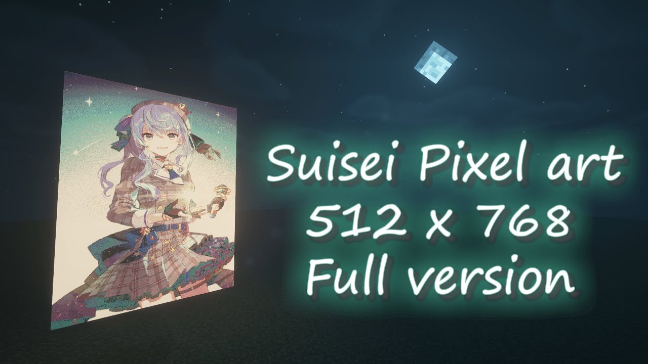 Hoshimachi Suisei | Pixel Art | Minecraft - YouTube