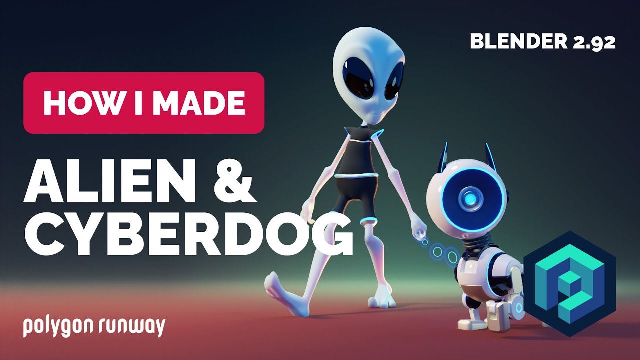 Alien & Cyberdog in Blender 2.92 - 3D Modeling Process | Polygon Runway ...