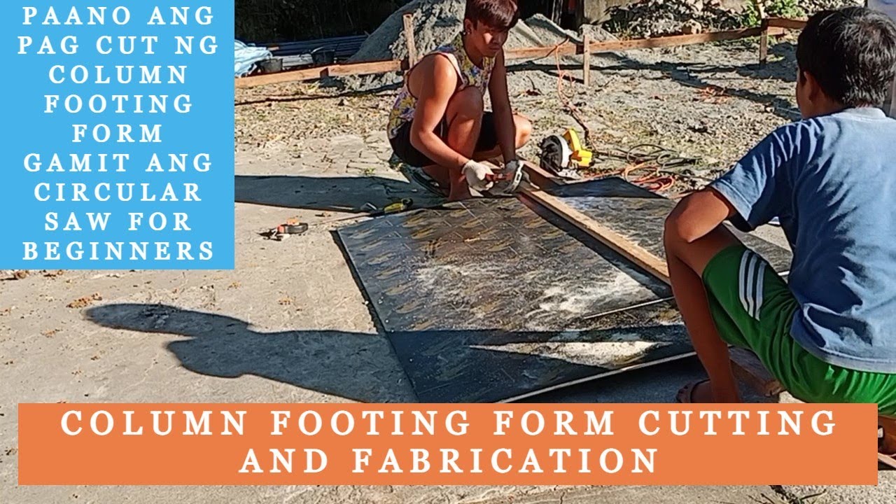 Column Footing Form cutting &fabrication/Paano magcut ng phenolic form ...