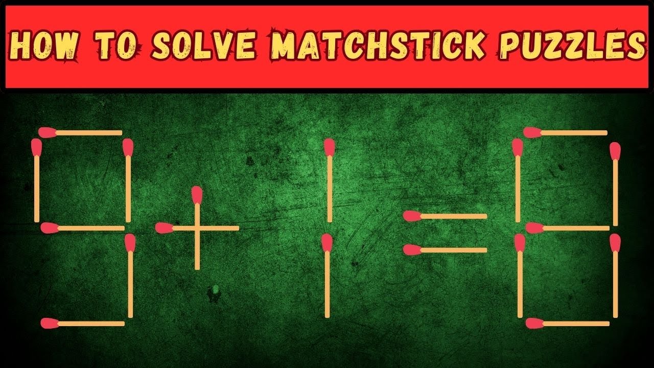 Matchstick Puzzle 004🔥 Can you solve the puzzle with only 1 matchstick ...
