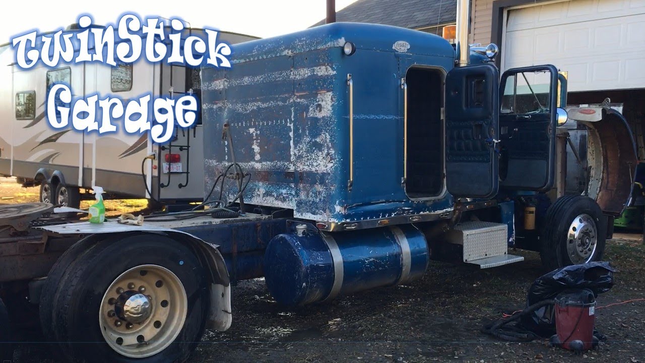 Peterbilt 359 Restoration Episode 4 Cleaning Up - YouTube