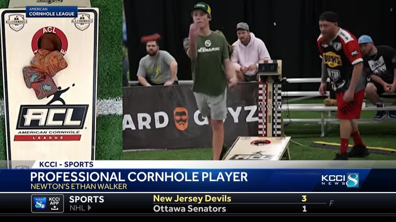 Newton native is one of the best cornhole players in the world - YouTube