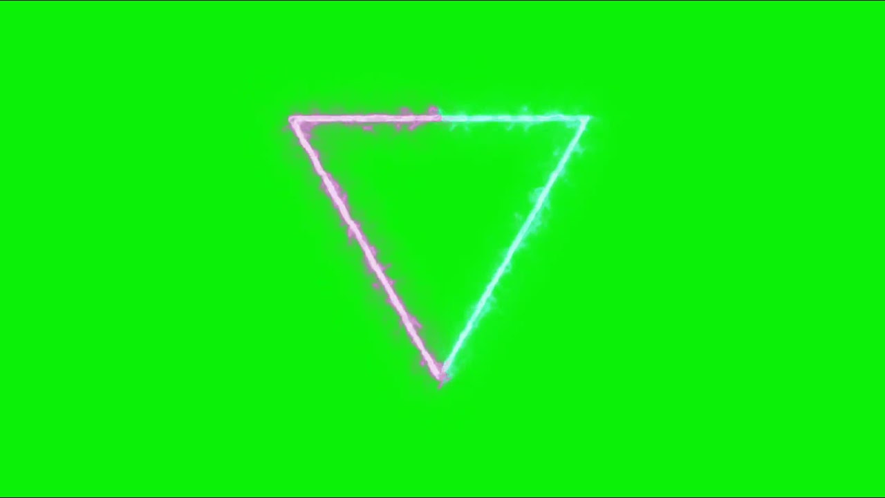 triangle neon gradient effect green screen #greenscreen #trending # ...