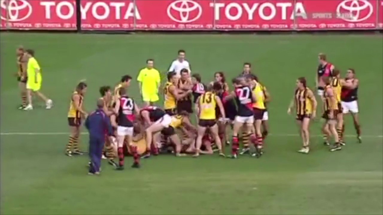 Top 9 AFL all-in brawls - YouTube