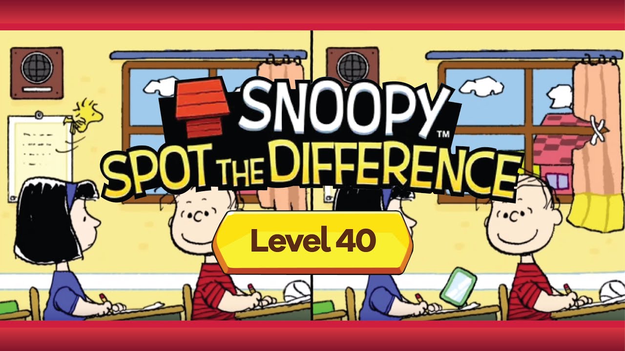 Snoopy Spot the Difference | Episode 2 | Level 40 | Boss - YouTube